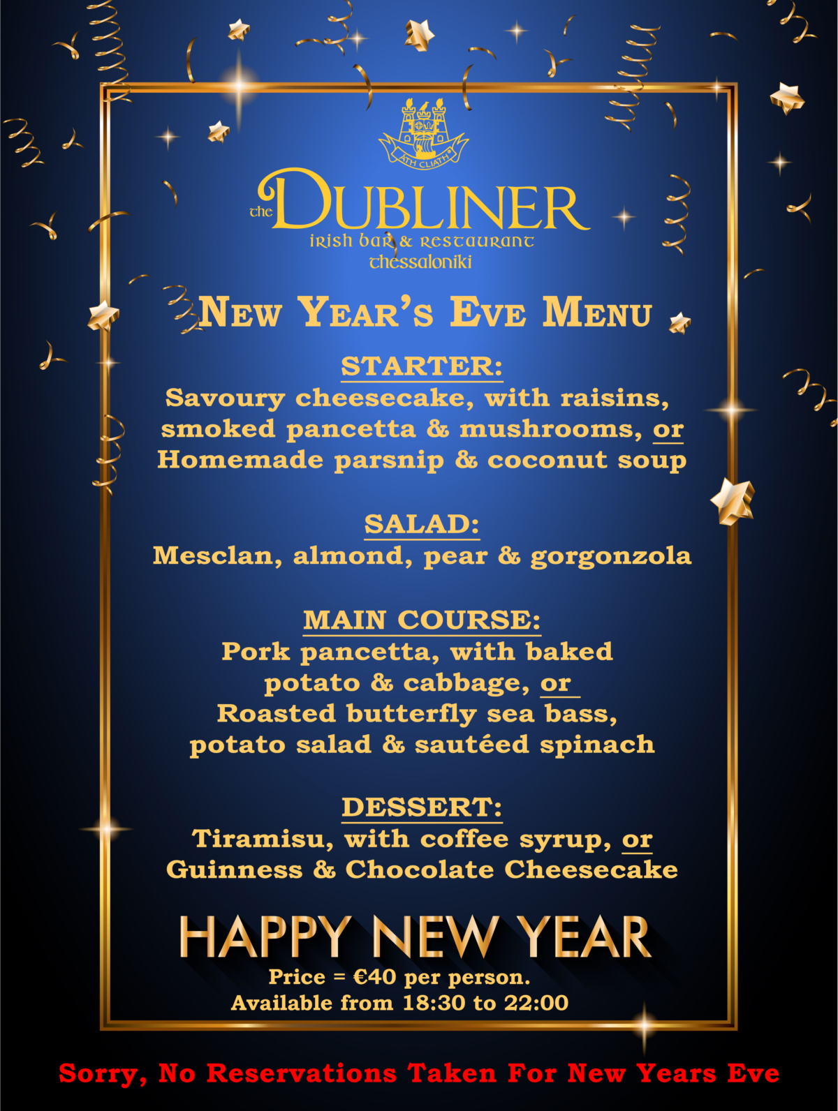 New Year’s Eve | The Dubliner - Irish Pub
